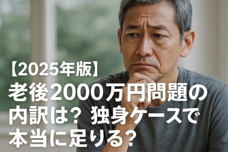 【2025年版】老後2000万円問題の内訳は？独身ケースで本当に足りる？ | 投資のSTS